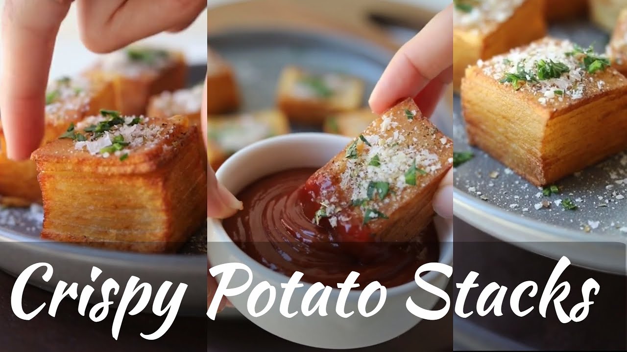 Crispy Potato Stacks | Layers of Crispy Potato Stacks Recipe | Crispi ...