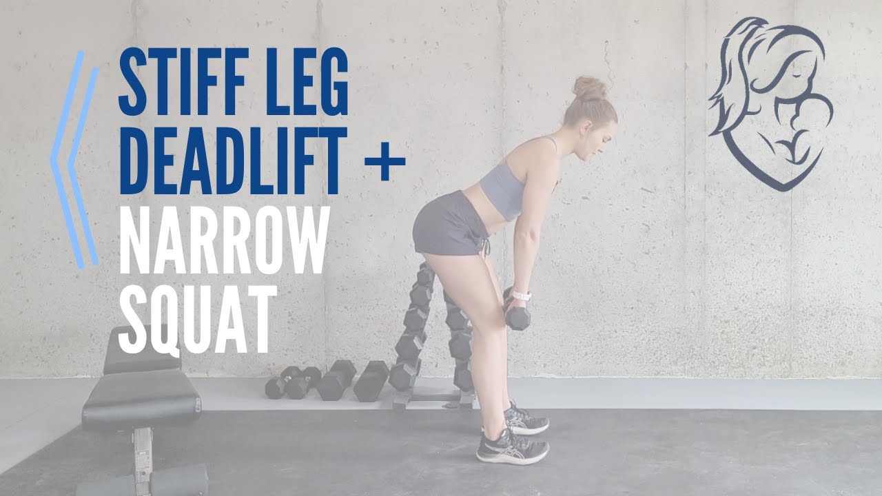 STIFF LEG DEADLIFT WITH NARROW SQUAT | How to do this exercise - YouTube