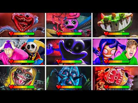 POPPY PLAYTIME WITH HEALTH BARS! (ALL CHAPTERS + EVERY SINGLE MONSTER!)