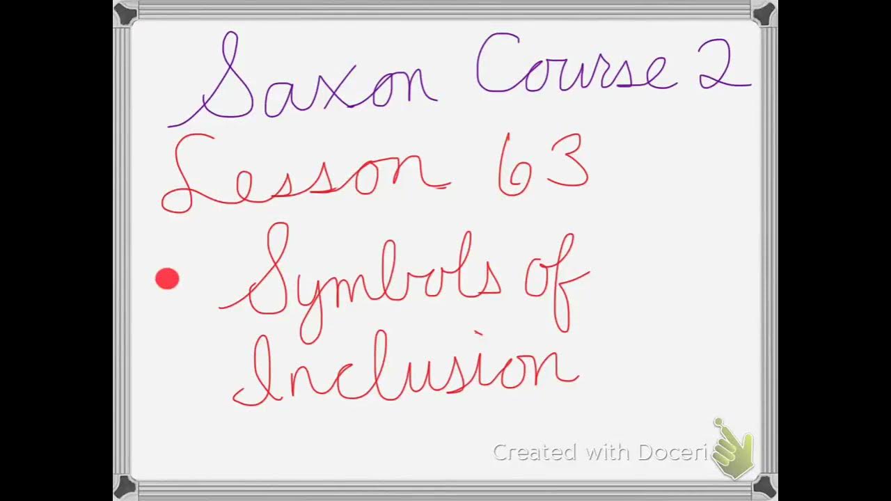 Saxon Course 2 Lesson 63 - YouTube