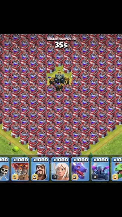 1000 Barbarians Vs S.I.M.O Full Base Attack | Townhall 17 | #coc #game #gaming #viral #shorts ...