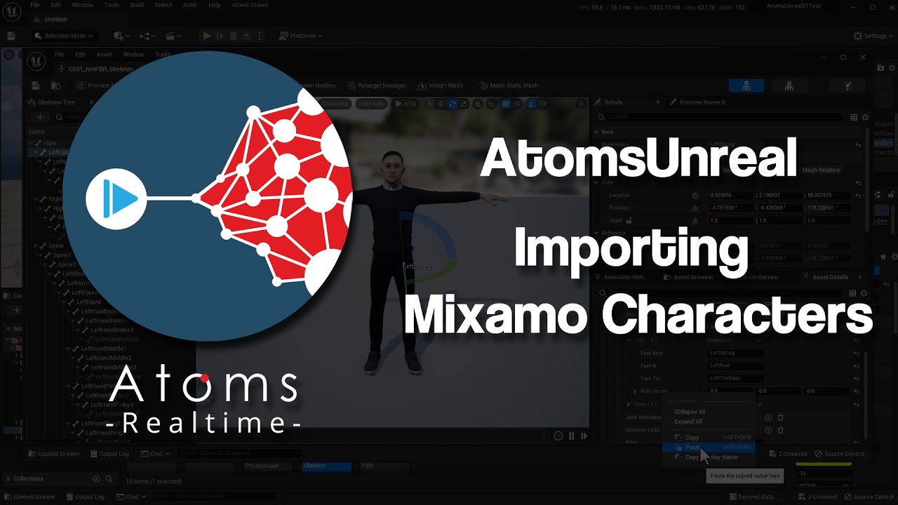 Atomsunreal Importing Mixamo Characters Youtube