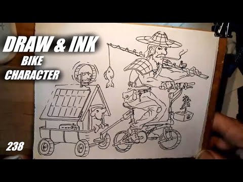 Day 238 Learning to draw bikes, traditional figure drawing, character ...