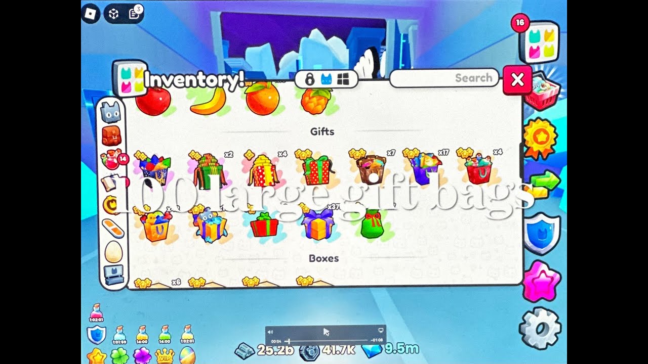 Opening 100 large gift bags in pet simulator 99 #ps99 #large #gift # ...