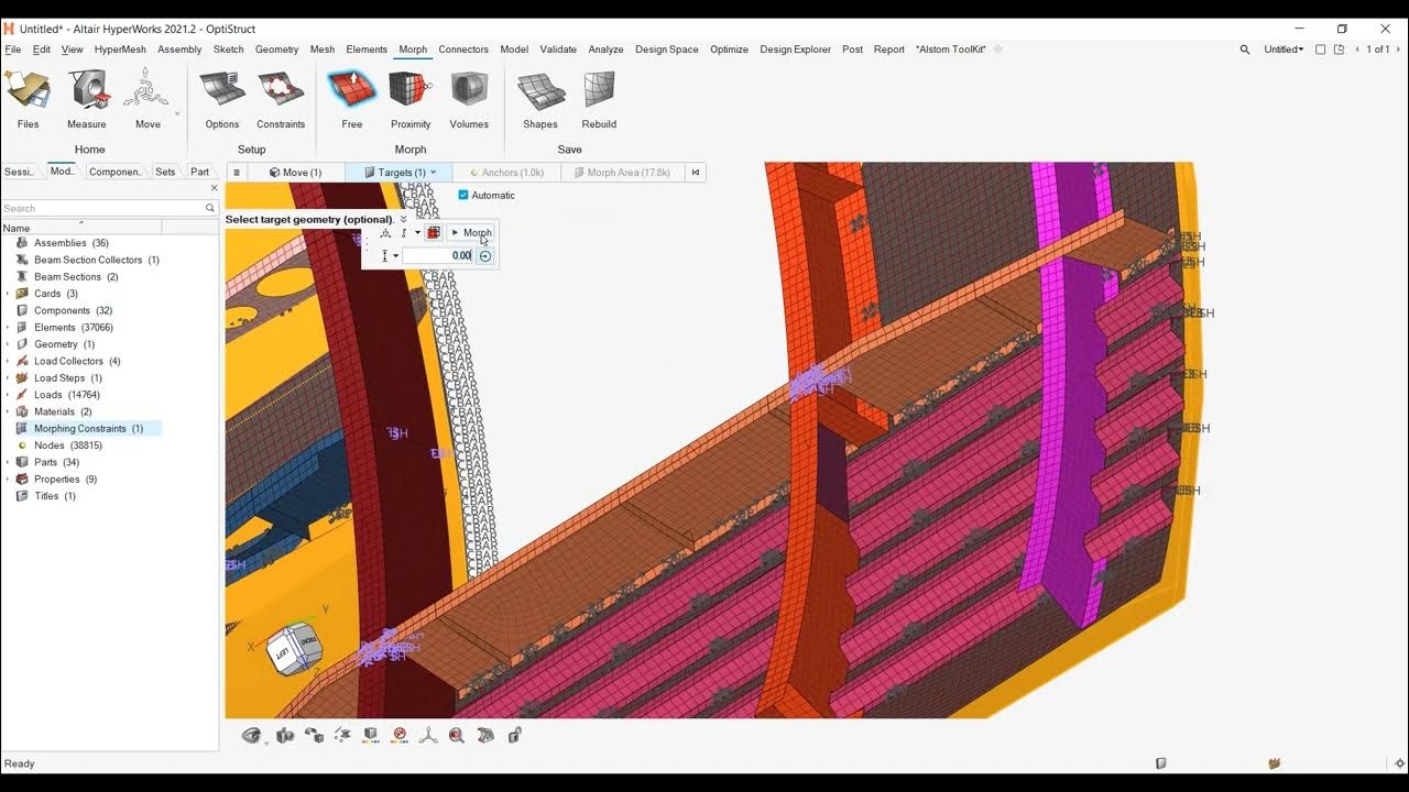 HyperWorks 2021: Maintain stiffener dimensions when morphing a panel ...