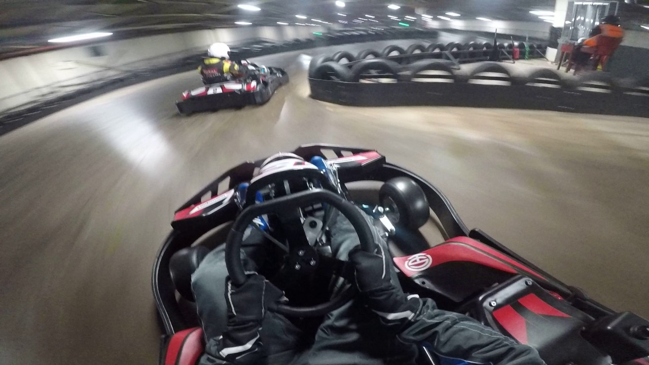 mike hutt and coxie messing around at teamsport bristol indoor karting ...