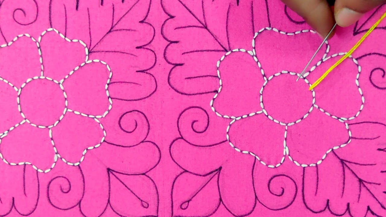 Hand embroidery Bangladeshi traditional nakshi kantha design stitch ...