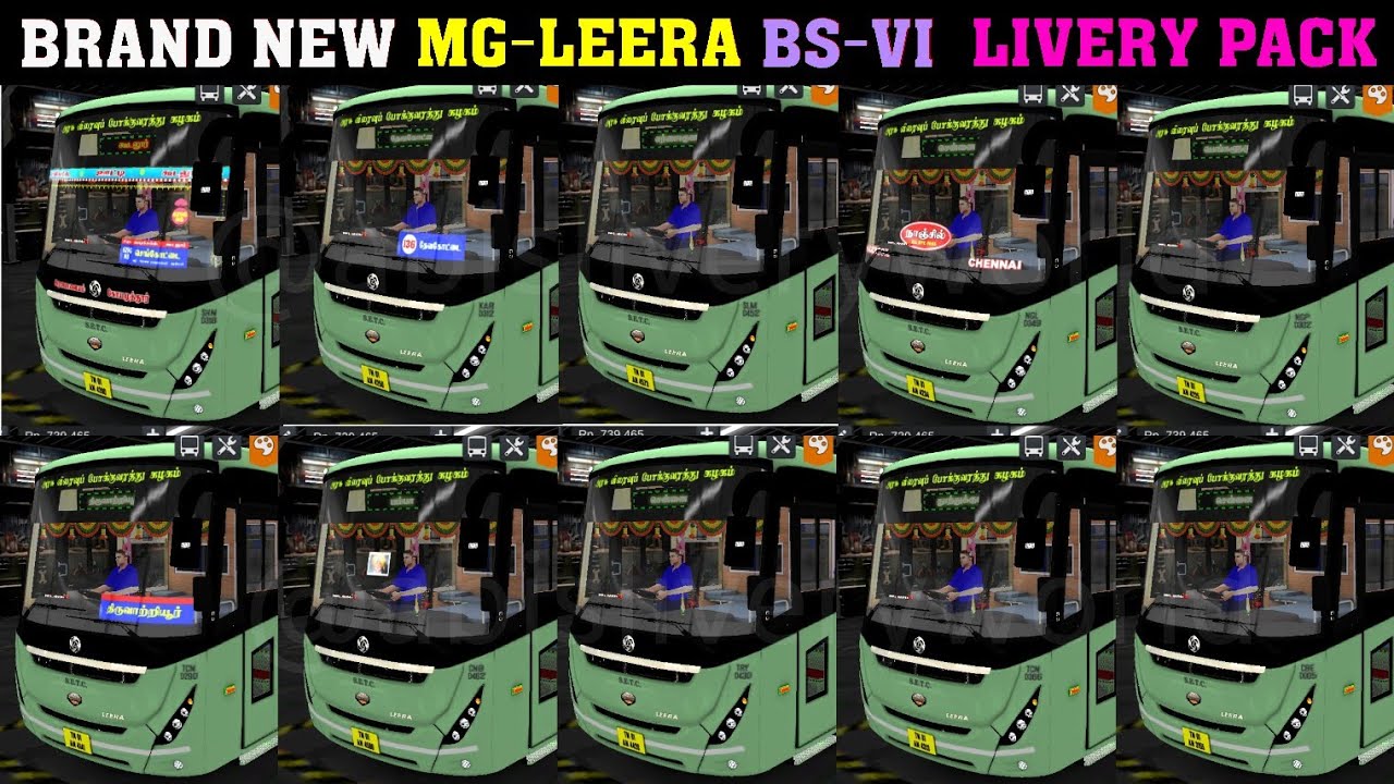 🤩SETC BS6 MG LEERA TN GOVT BUS MOD - LIVERY PACK - BUSSID - DOWNLOAD ...