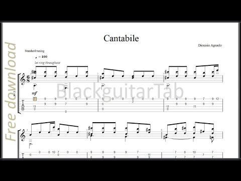 Guitar Classic: Cantabile - Dionisio Aguado - YouTube