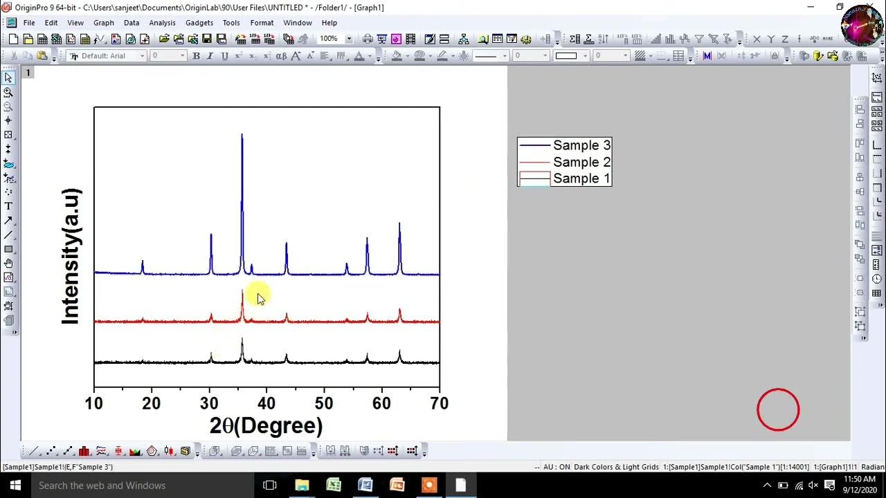Combined or merge plot of XRD Pattern using Origin Software - YouTube