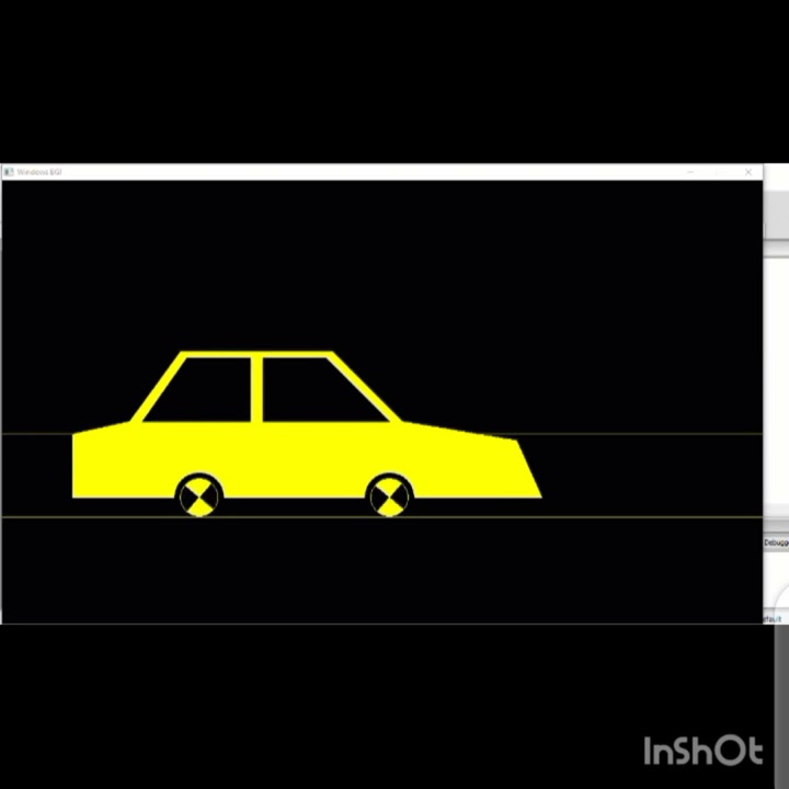 A moving car using graphics in c++ - YouTube