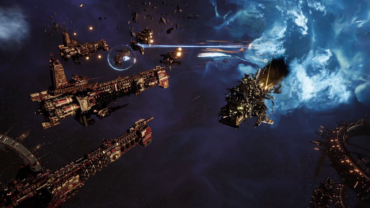 Adeptus Mechanicus vs Orks - 4K Quality - Battlefleet Gothic Armada 2 ...