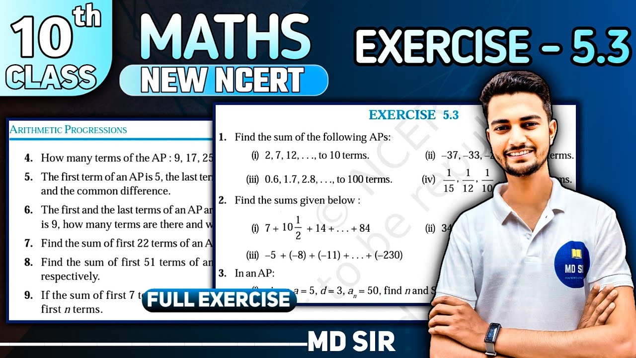 Class 10 Maths Chapter 5 | Arithmetic Progression | Exercise 5.3 ...