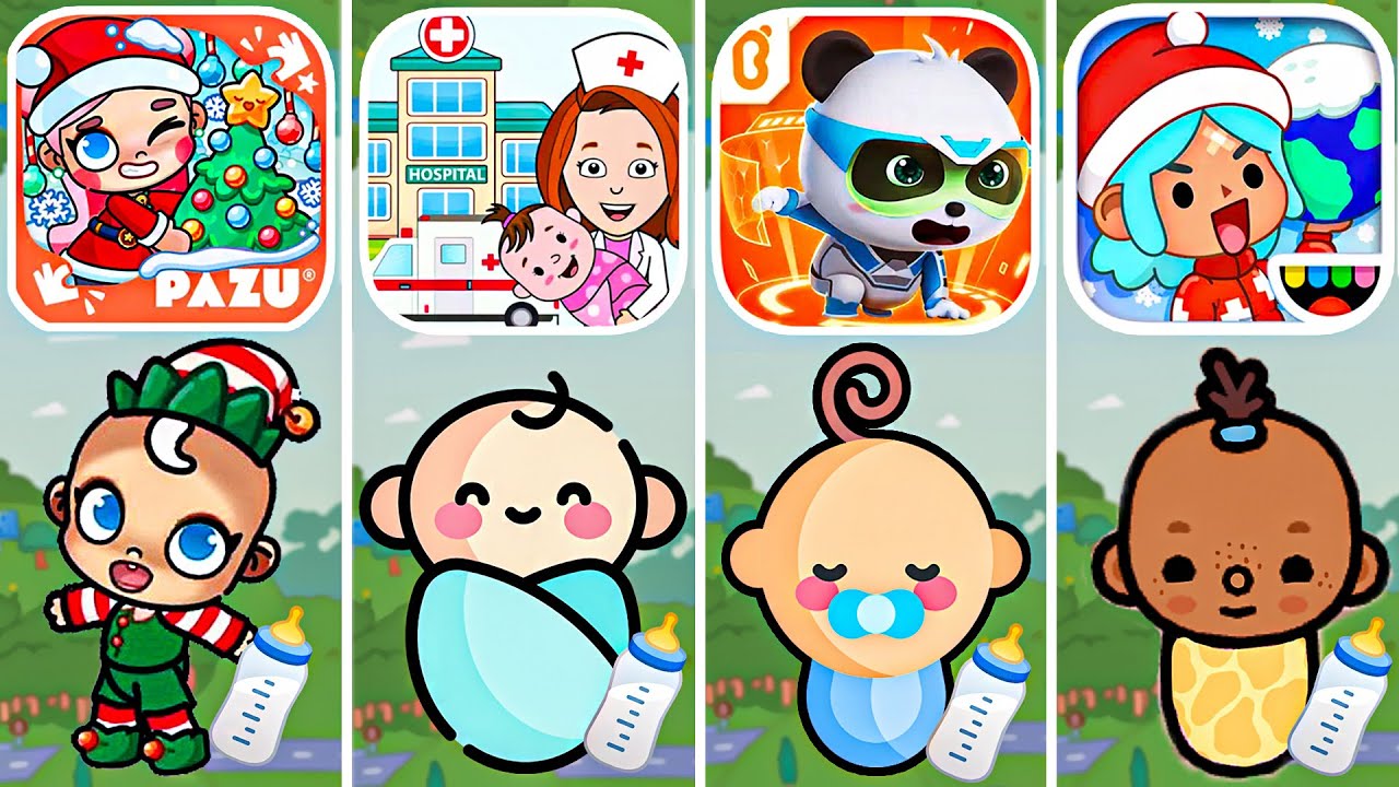 BABY 🍼👩 Tizi Town vs Toca Boca Baby vs Avatar World vs Panda's Town: My ...