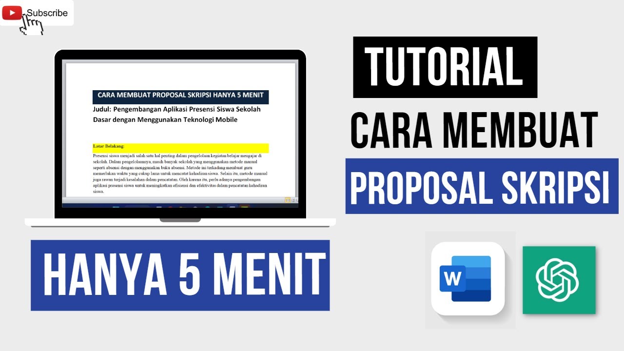 Cara Membuat Proposal SKRIPSI Hanya Dengan 5 Menit - YouTube