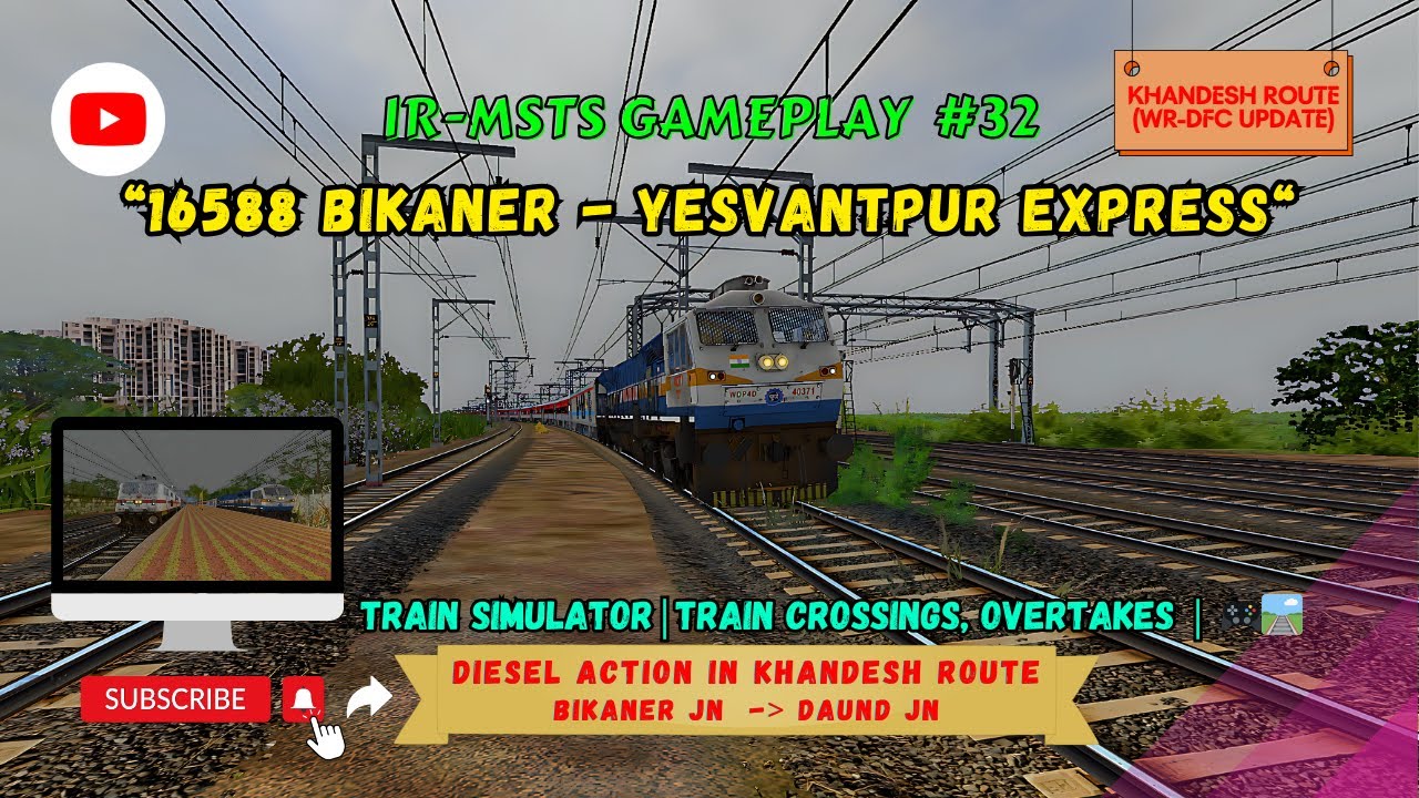 HIGH SPEED DIESEL ACTION 16588 BIKANER YESVANTPUR EXPRESS | INDIAN ...