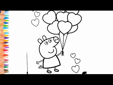 Peppa pig Colouring sheets, Peppa pig painting for kids and toddlers ...