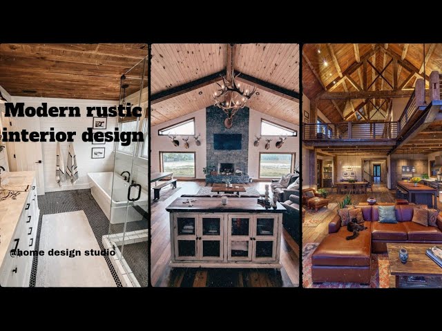Rustic Modern Home Pole Barn Interior 45 Modern Rustic Living Room