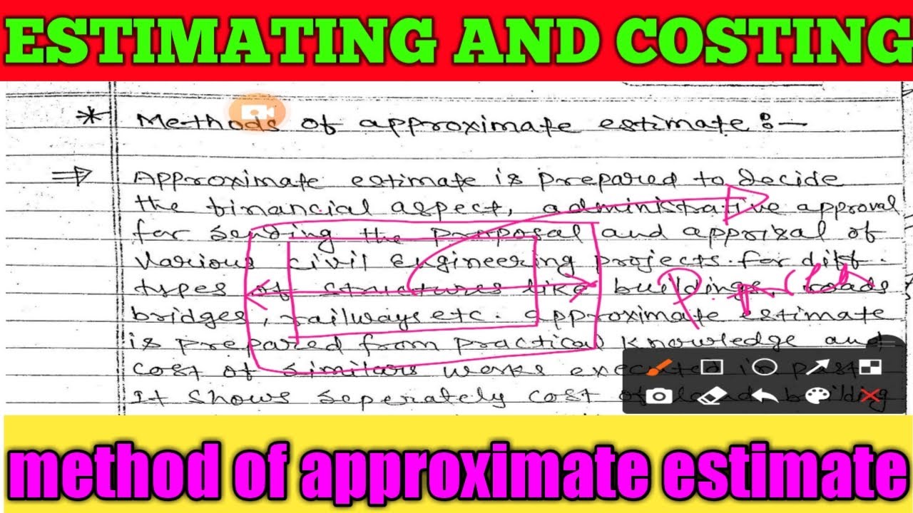 method of approximate estimate in hindi||plinth area estimate method ...