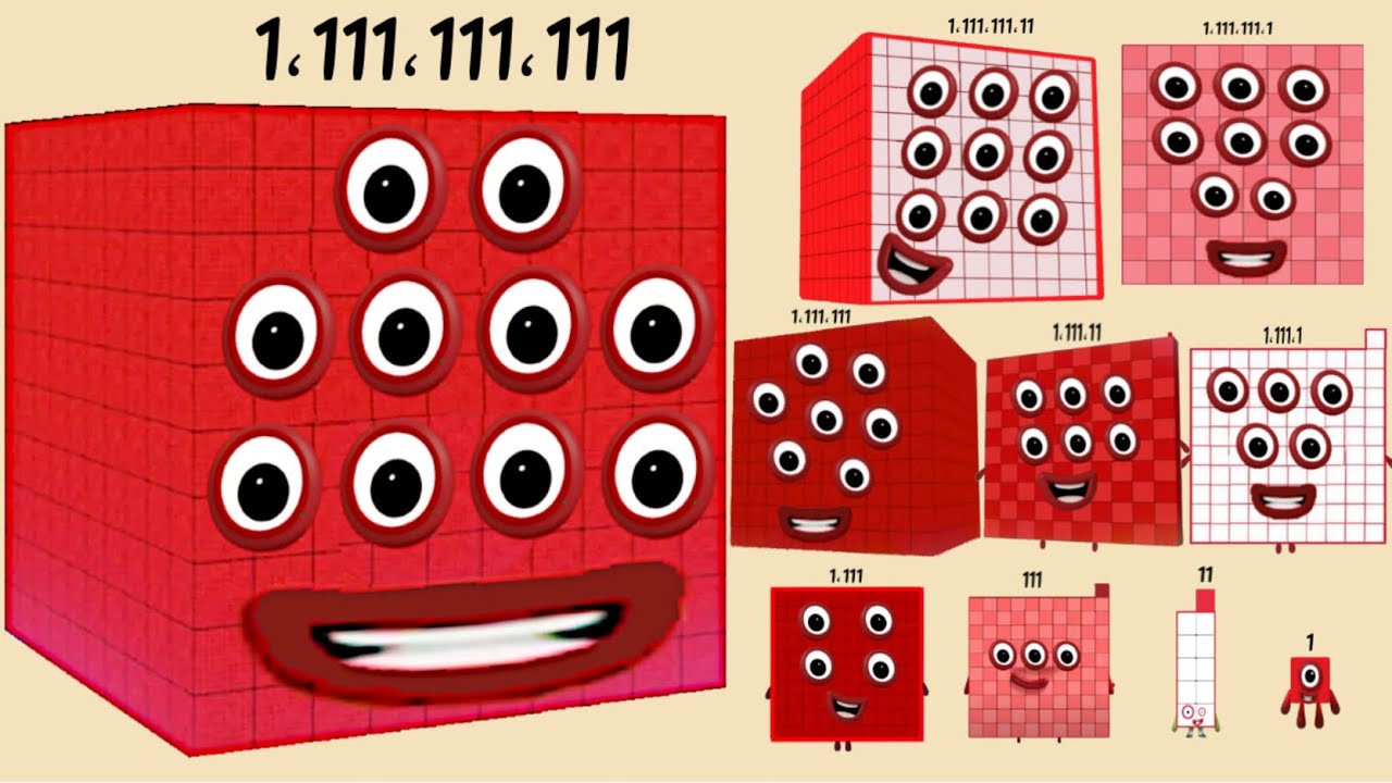 Numberblocks 1 to 1111111111 Small to Big Number - YouTube