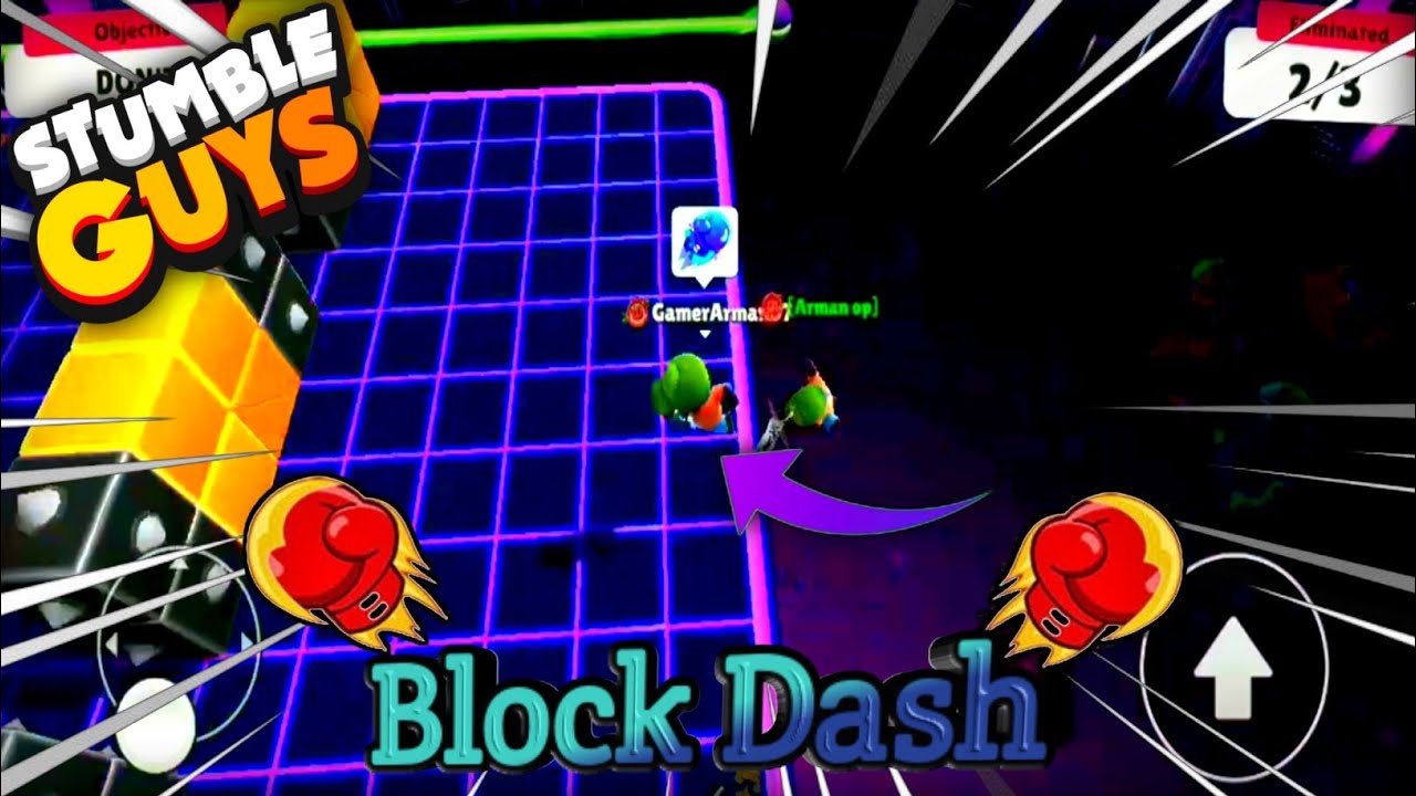 Stumble Guys" BLOCK DASH "Gameplay With *100% PUNCHES* Tips😬🥵 ...