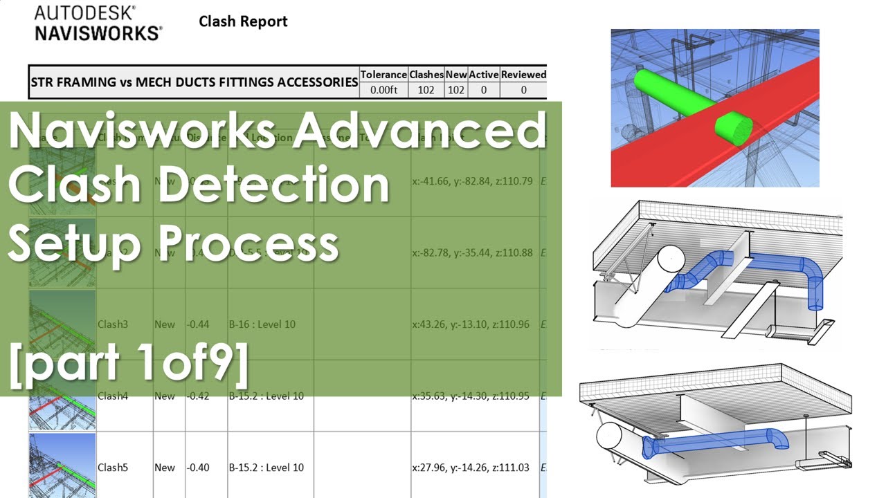 Navisworks Clash Detection Setup Process [part 1of9] - YouTube