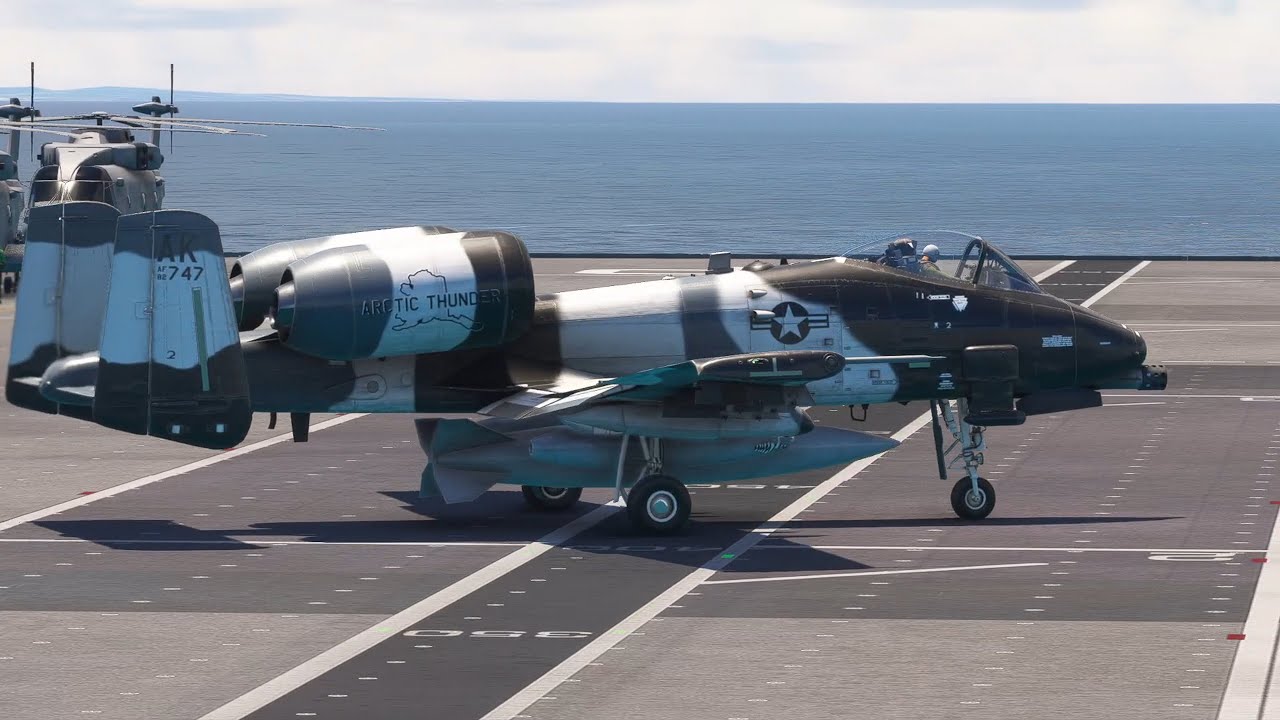 Amazing Takeoff from Aircraft Carrier A-10C Thunderbolt Warthog - YouTube
