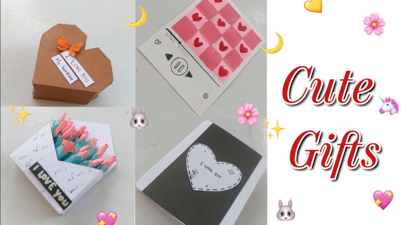 5 diy cute paper craft when you are bored 💖// paper gift for bff # ...
