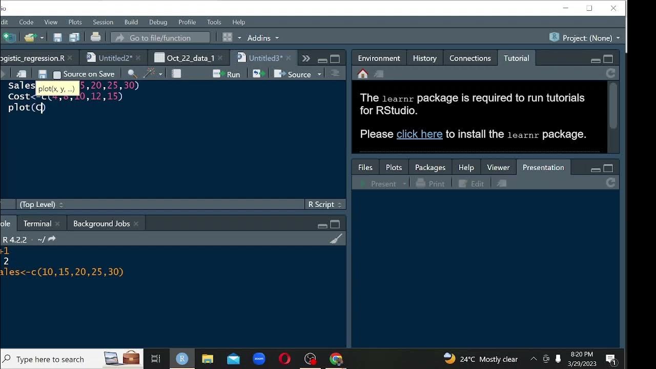 R Studio Interface day2 - YouTube