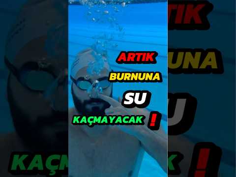 Artık burnuna su kaçmayacak. #yüzmek #yüzme #yüzmeteknikleri
