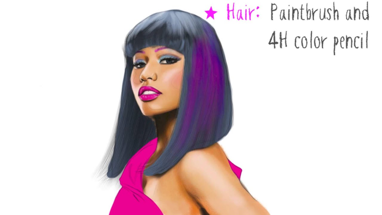How to draw Nicki Minaj - YouTube