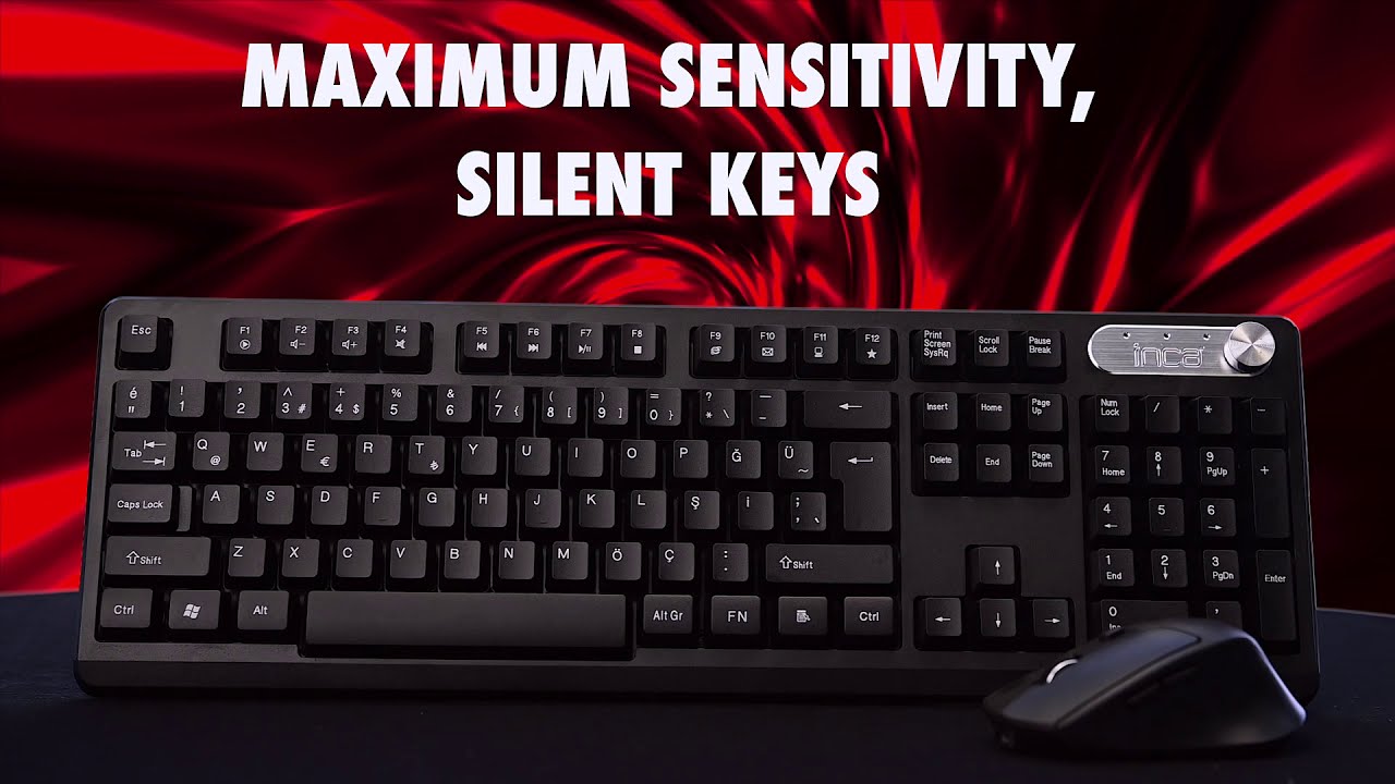 INCA IWS-549U Rechargeable Silent Type-C Wireless Multimedia Keyboard ...
