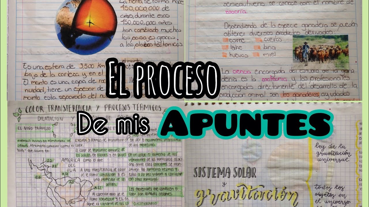 El proceso de mis apuntes - T e r e T i n i - YouTube