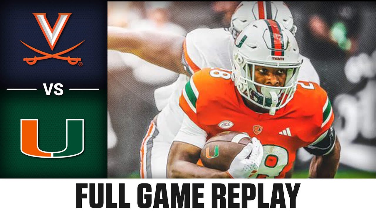Virginia vs. Miami Full Game Replay | 2023 ACC Football - YouTube
