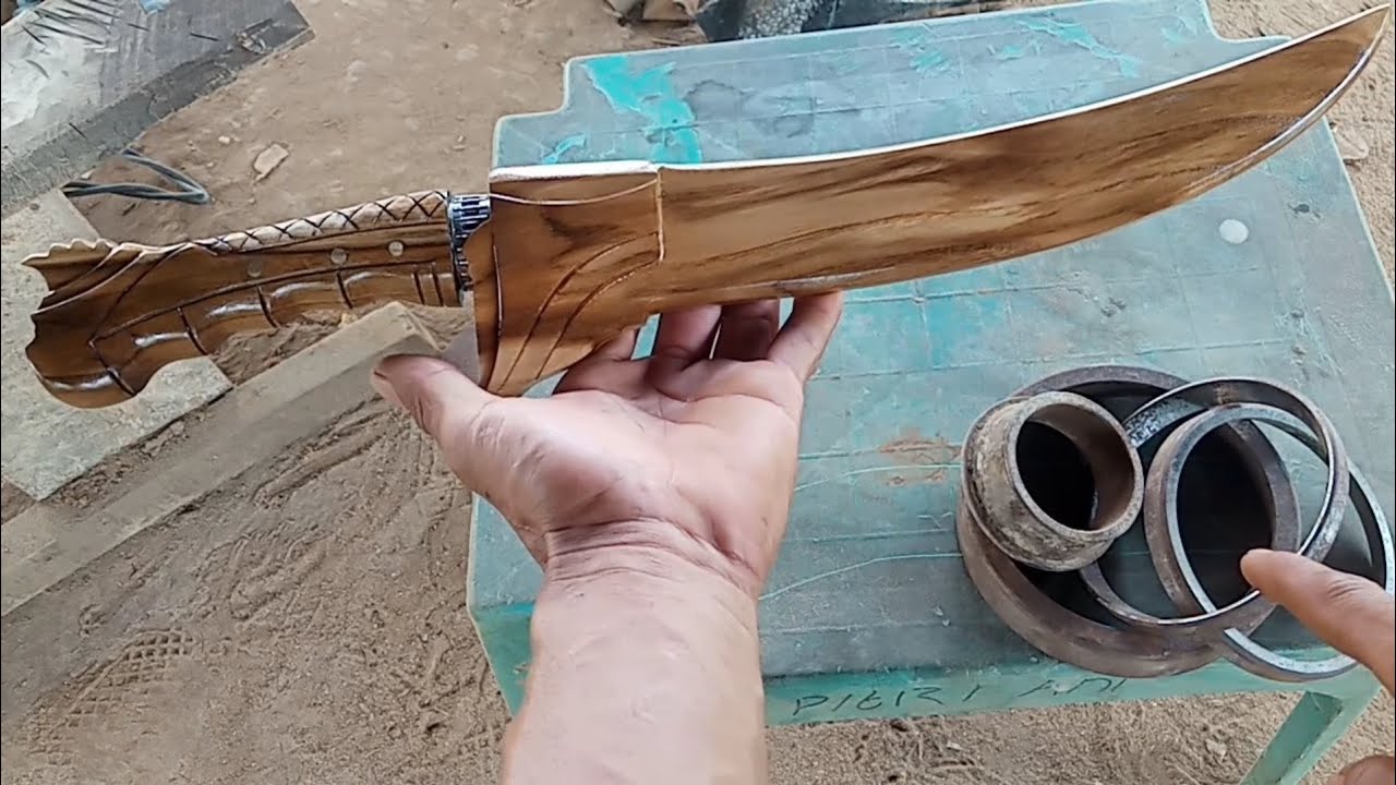 black smithing_proses full pembuatan golok TERBALIK(golsem gaya tarik ...