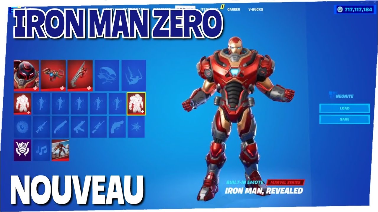 SHOWCASE - NOUVEAU SKIN IRON MAN ZERO SUR FORTNITE ! - YouTube