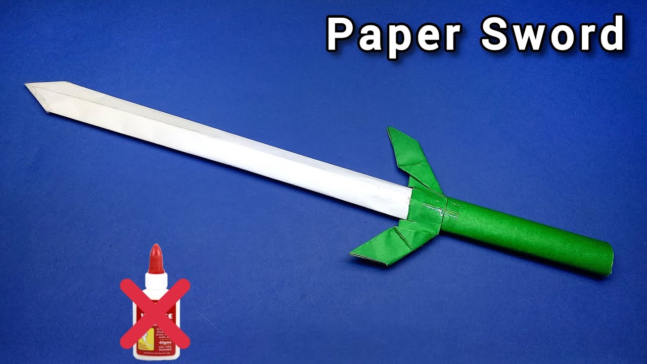 Origami sword making | How to make paper sword without glue | paper ...