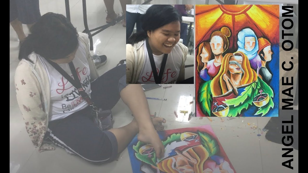 Angel Mae Otom - Armless Girl Creates Exceptional Masterpiece - YouTube