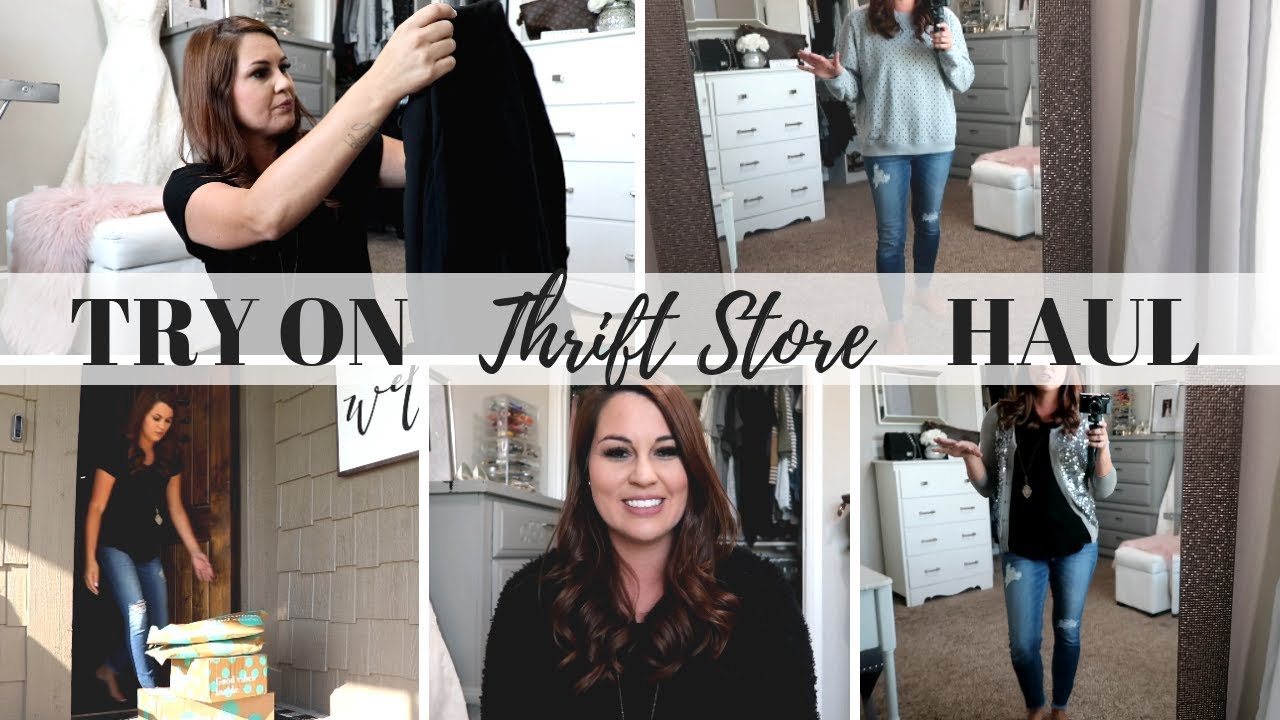 THRIFT STORE TRY ON HAUL | SAVING MONEY | SHOPPING HAUL - YouTube