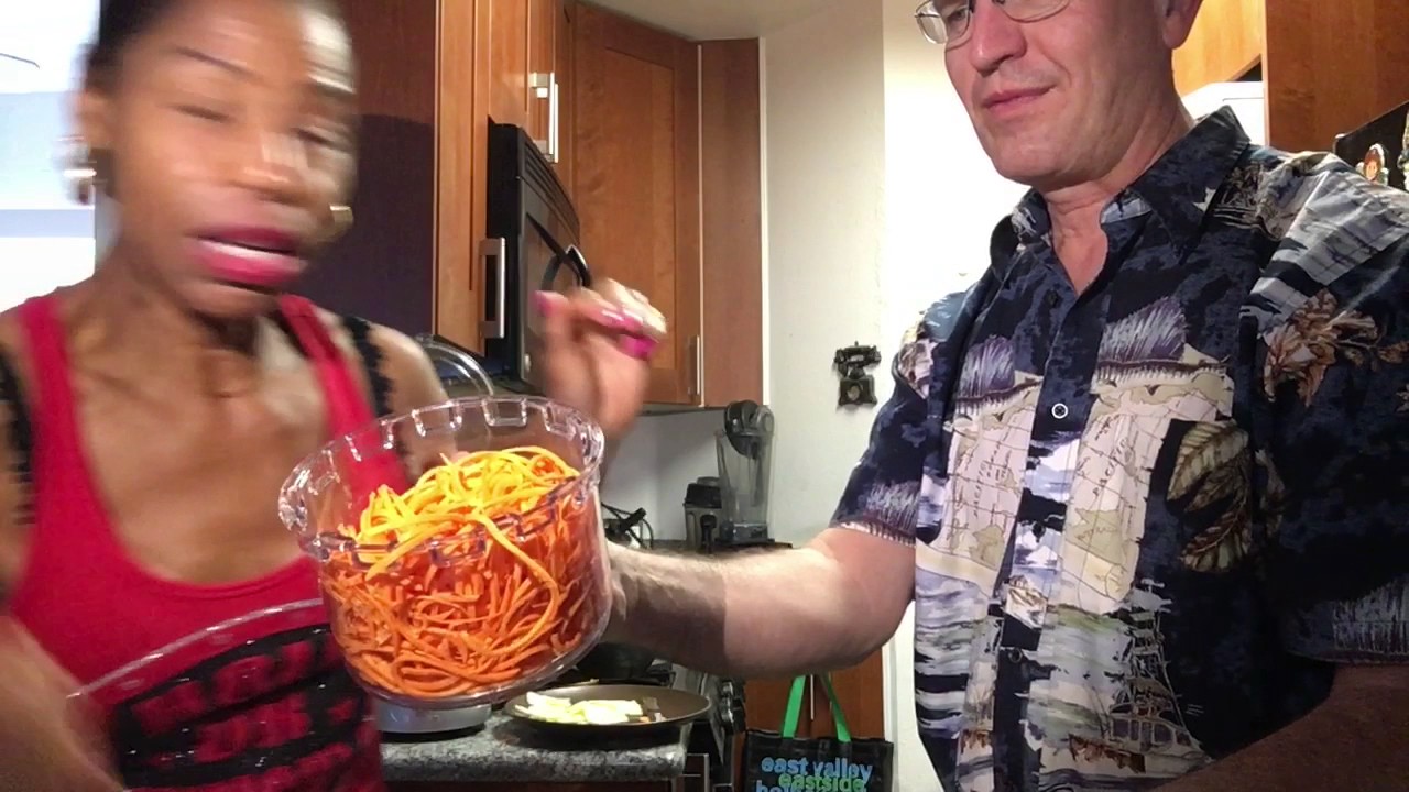 The Veggie Bullet Surprise --Sweet Potato Spaghetti Challenge--OleAndEP ...