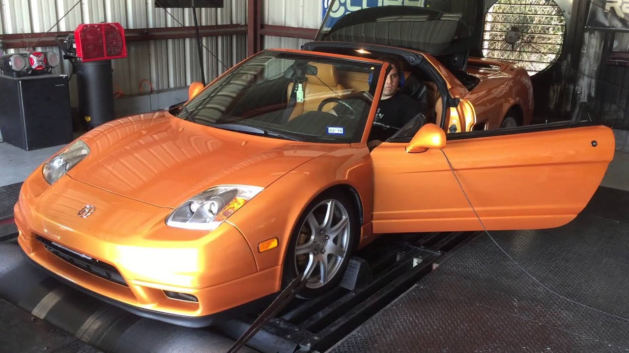 2002 Imola Orange Pearl, SOS Twin Turbo NSX on the dyno. - YouTube