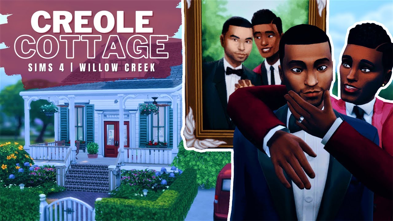Sims 4 Build | Willow Creek Creole Cottage ft. Portrait of a Marriage ...