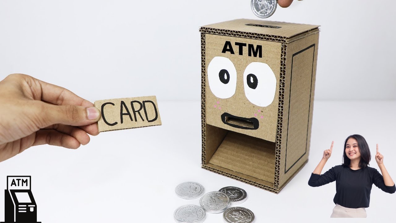 How To Make Amazing Mini Cash withdrawal ATM Machine|| DIY Cardboard ...
