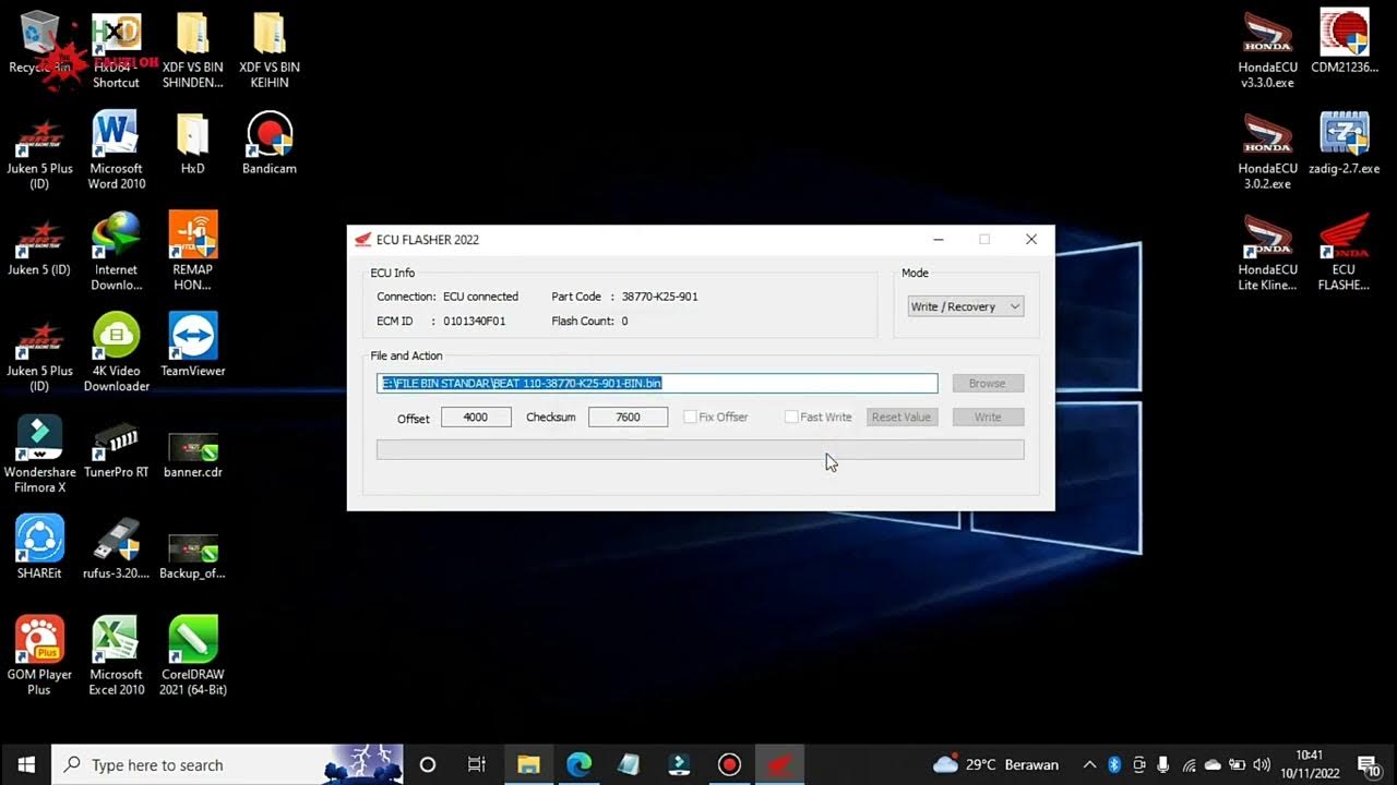 Proses Flash Ecu / Remap Ecu Menggunakan Software Ecu Flasher - YouTube
