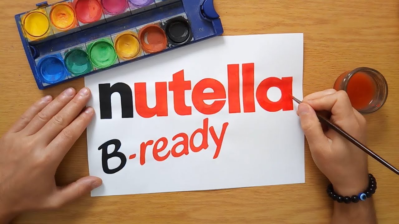 How to draw the nutella B-ready logo - YouTube