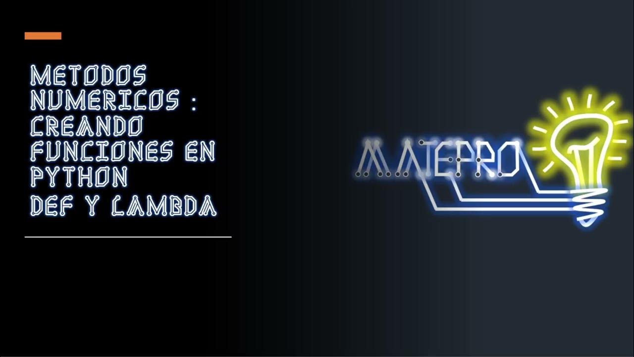 Crear funciones en Python (def y lambda) - YouTube