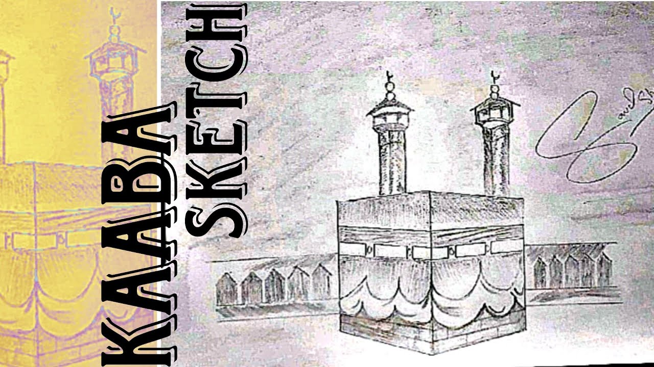 How to draw kaaba sketch | Kaaba sketch | kaaba drawing | kaaba ...