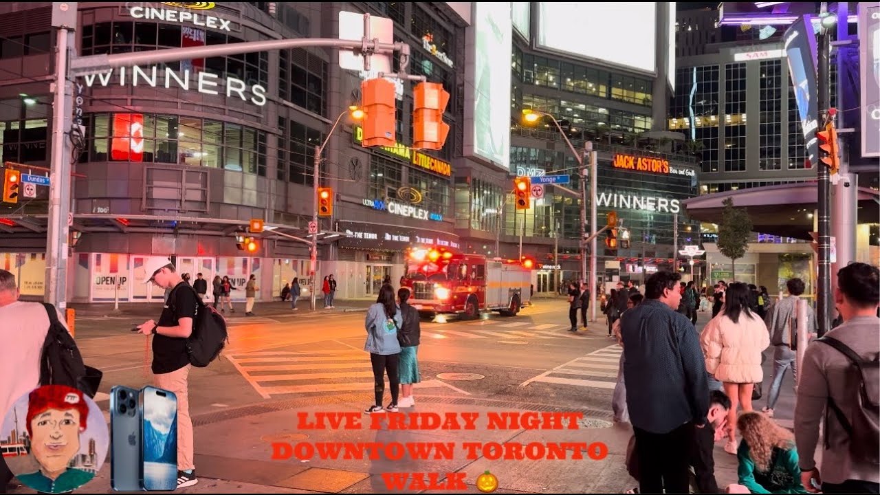 LIVE FRIDAY NIGHT DOWNTOWN TORONTO WALK 🎃 #torontolive - YouTube
