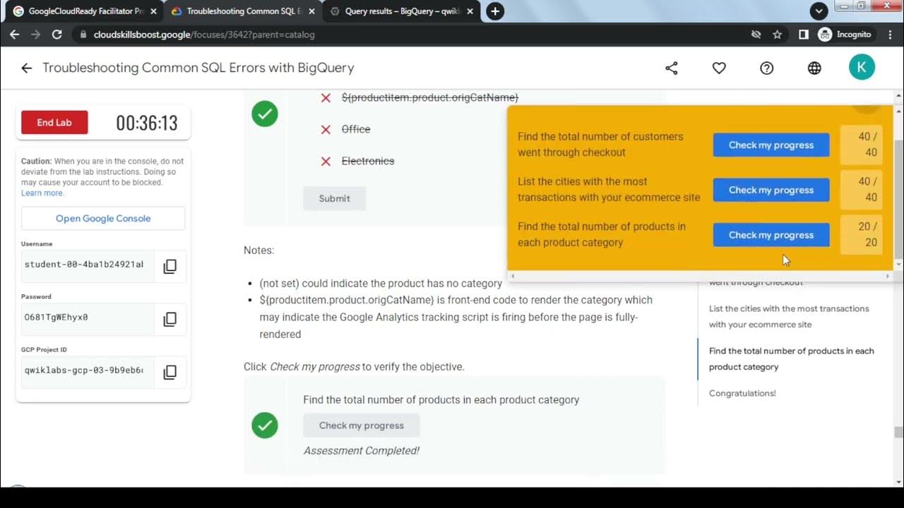 Troubleshooting Common Sql Errors With Bigquery Gsp408