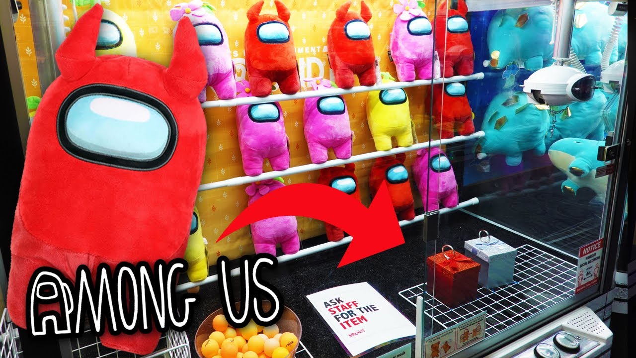 Sus Among Us Toy Claw Machine at Round 1 Arcade! - YouTube